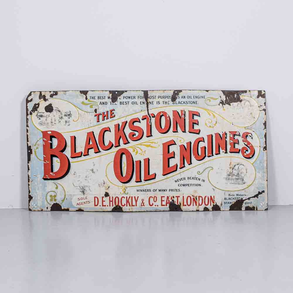 Emailleschild Blackstone Oil Engines - Möbel Zürich